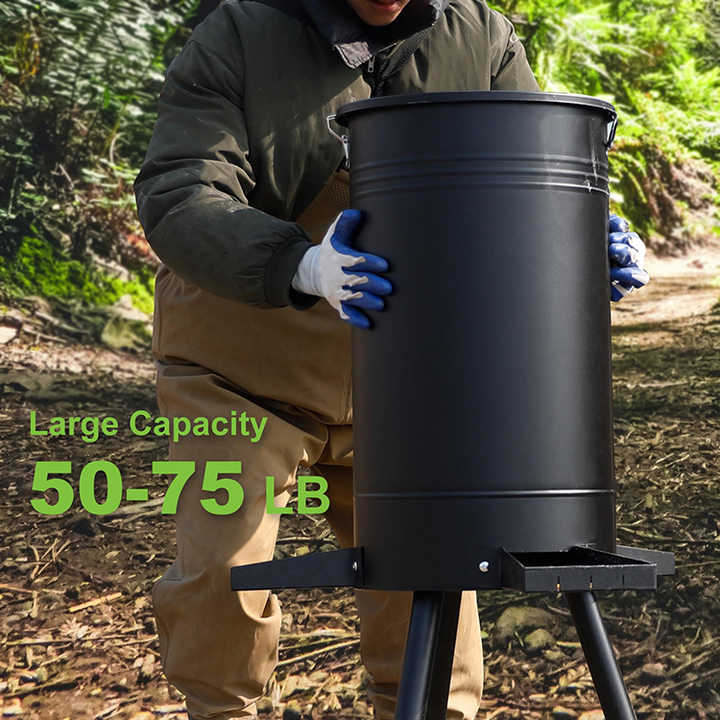 Jh-mech Portable Gravity Deer Feeder - Durable & Efficient