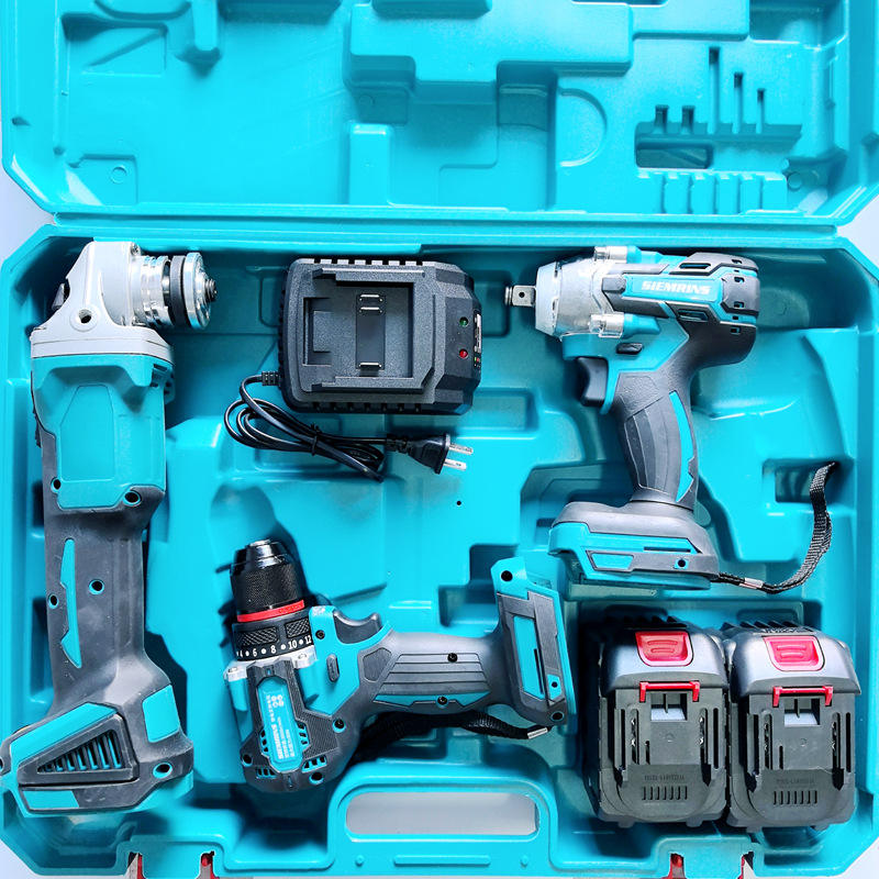 Wholesale 21V Cordless Power 3pcs Tool Set 2 Batteries Lithium-ion ...