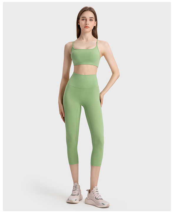 Women's Cross Back Open Back Yoga Crop Top - Sexy & Supportive