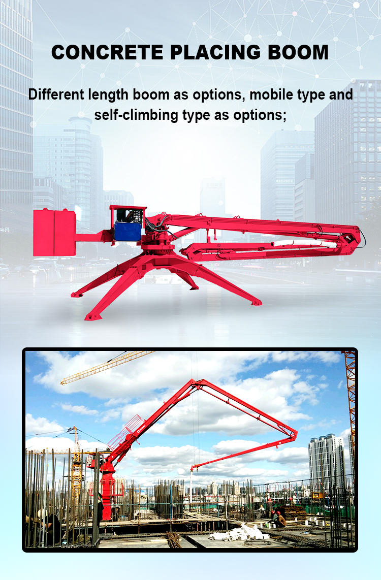 Static hydraulic fixed spider boom concrete release boom boom concrete ...