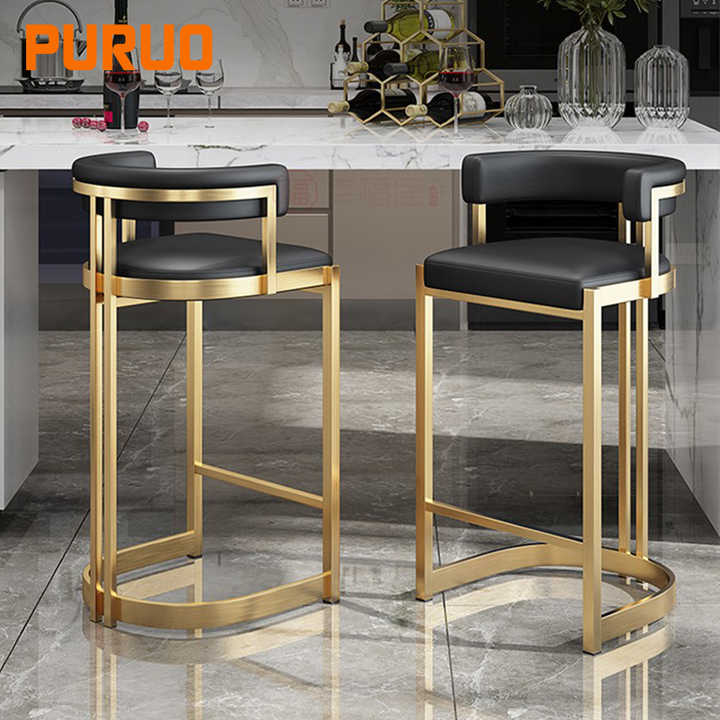 Puruo Modern Luxury Bar Stool - High Chair for Home & Bar