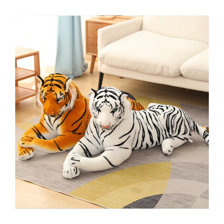 Plush Giant Tiger Toys - Lifelike Stuffed Animals for Kids