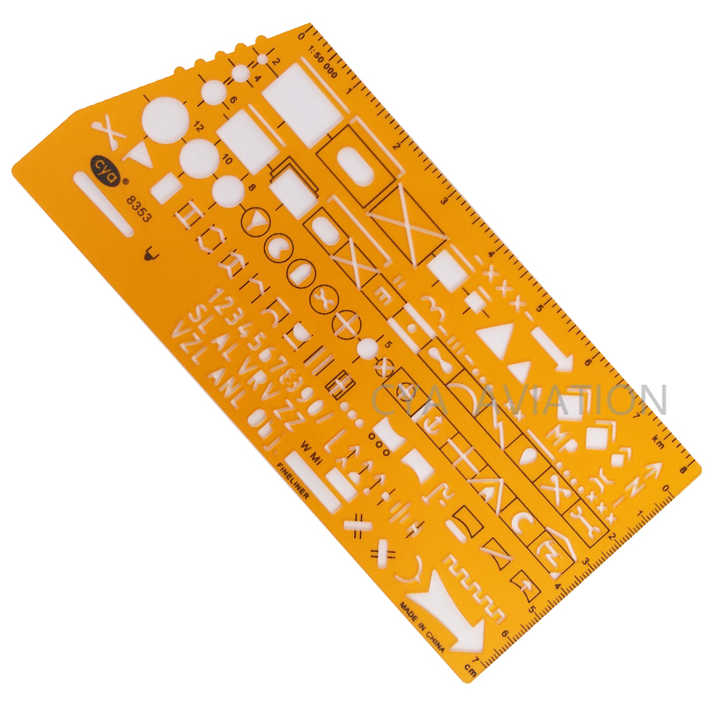 Wholesale Drawing Stencil Template 8353 - Professional Map Ruler