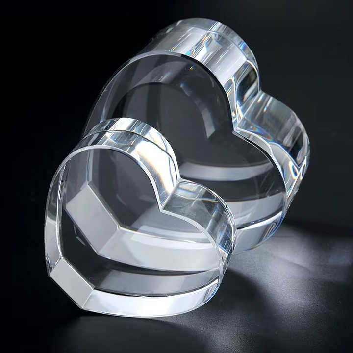Wholesale Blank Crystal Heart Crystal Glass Block Paperweight Custom ...