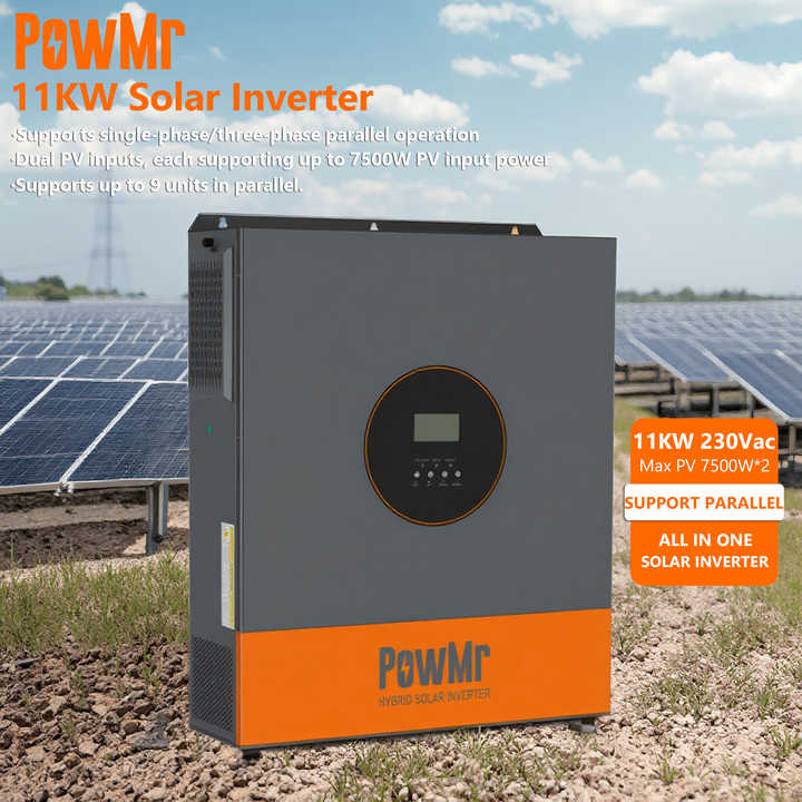 PowMr 11000W 48VDC/220-240VAC All in One Solar Inverter Maximum PV Input 15KW Solar Inverter for ...