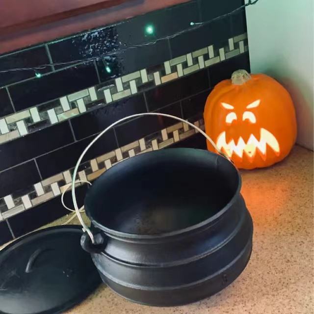 Cast Iron Flat Bottom Pot Cauldrons for Sustainable Cooking