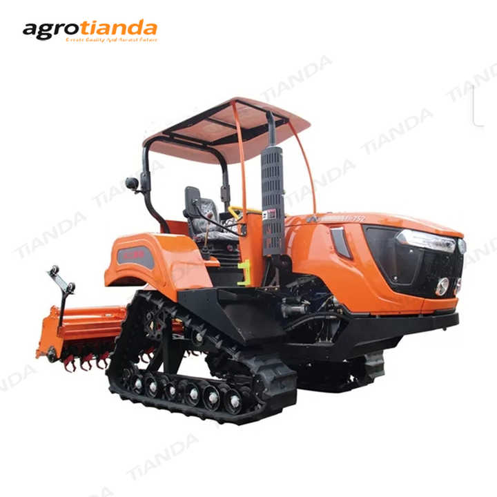 Crawler Tractor Farm Orchard Paddy Field/Mini Tractor With Rotary Tiller Plow Various ...