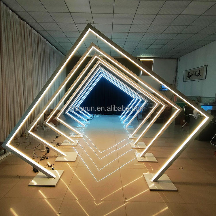 Wedding LED Light up Arch RGB Color Changing Time Tunnel Arch Light ...
