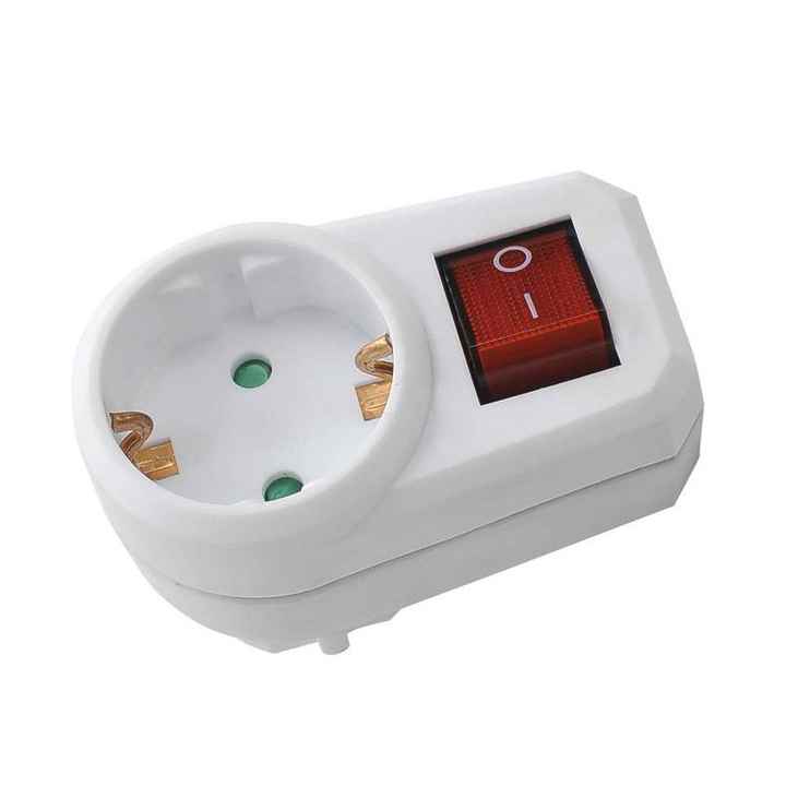 16A Single Adapter with 2 Pole Switch - HAOYONG Travel Adapter