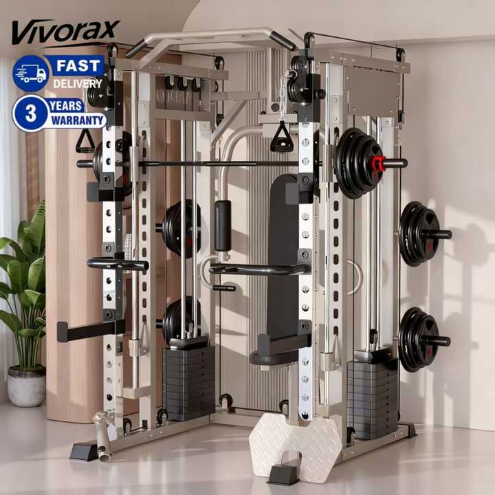 All In One Fitness Multi Multifunctional Smith Portable Set Home Cable ...