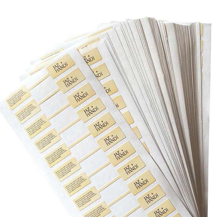 Custom Self Adhesive Hot Gold Jewelry Stickers Middle Non-adhesive ...