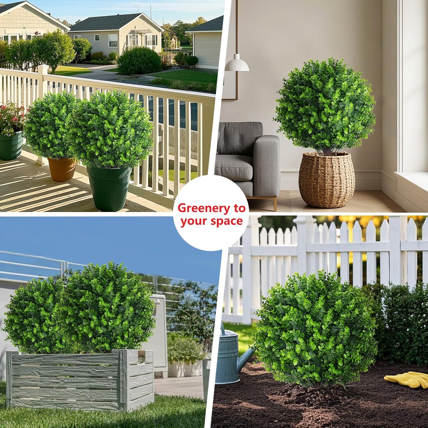 Enhance Your Front Porch with Artificial Topiary for Indoor & Outdoor