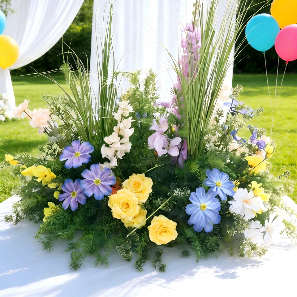Modern Style Artificial Flowers Wedding Decoration Handmade Long ...