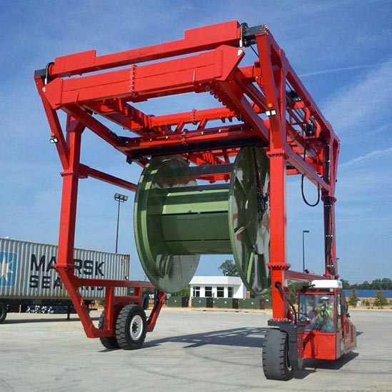 Rubber Tire Straddle Carrier Mobile Container Crane Container Gantry ...