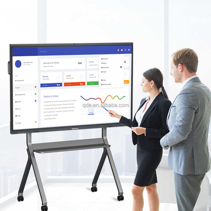 QDE 55 65 75 86 Inch 4K Android OPS Interactive Display Smart Board Interactive Boards ...