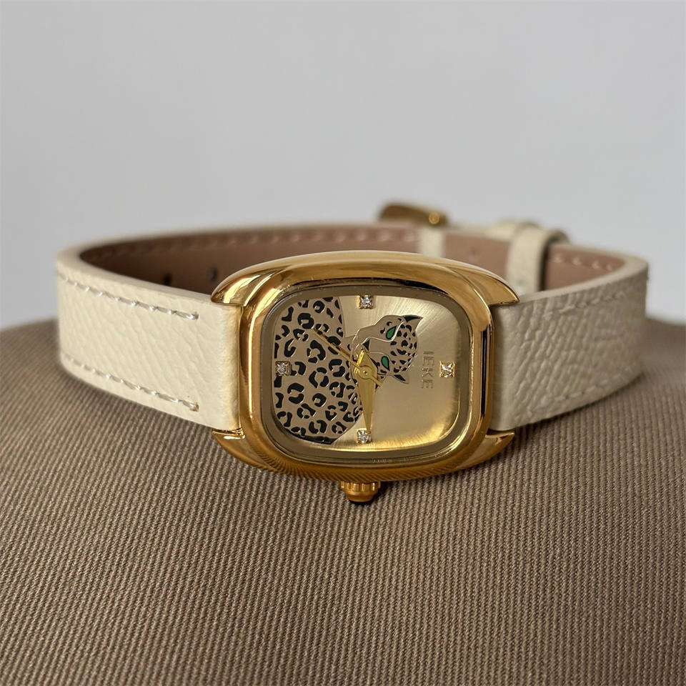 IEKE Fashion Quartz Acrylic for Pattern Snake Head Black Gold Vintage ...