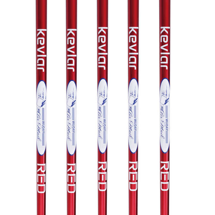 Lightweight Golf Club Shafts - Red Kevlar Carbon Graphite