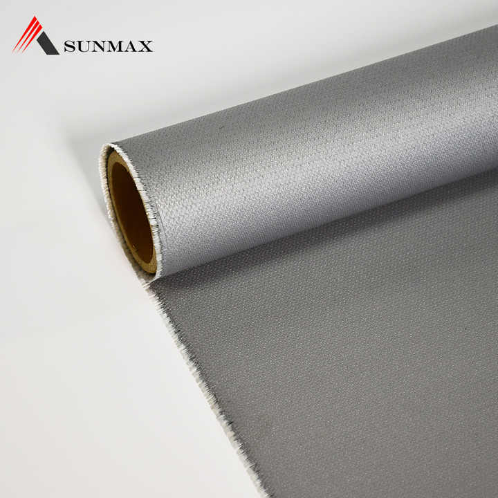 Fire Prevention Grey Color Wet Silicone Coated Fiberglass Fire ...