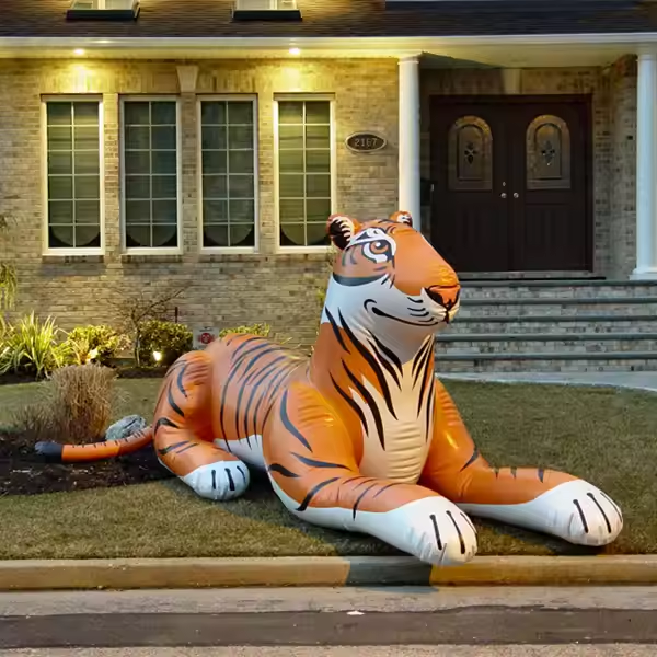 Vinyl Inflatable Animal Real Cartoon tiger Girl Doll Model,inflatable ...
