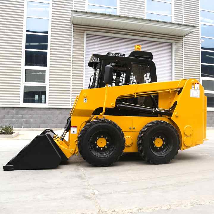 Small Skid Steer Wheel 750kg Mini Snow Removal Skid Steer Loader with ...