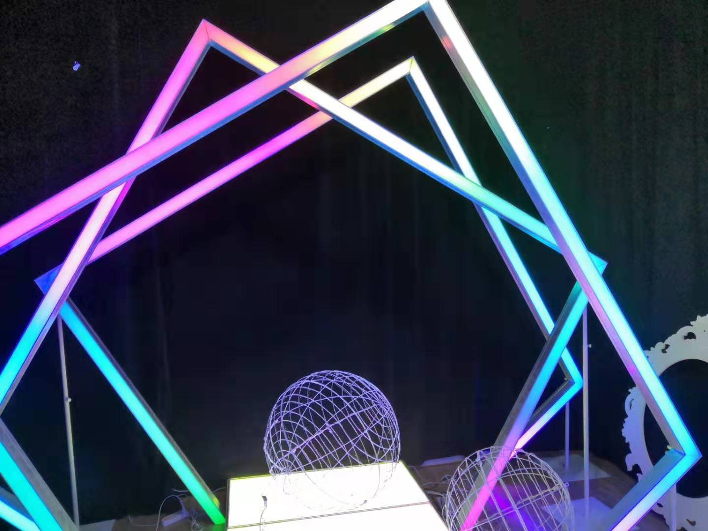 2022 latest double-side LED Water running arch program control outdoor ...