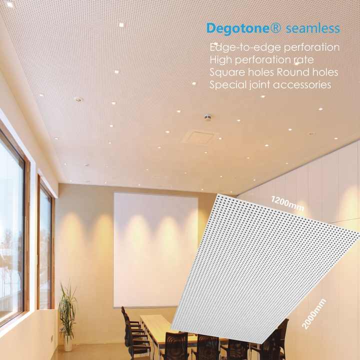 Perforated Acoustic Gypsum Plaster Board Plasterboard Seamless ceiling ...