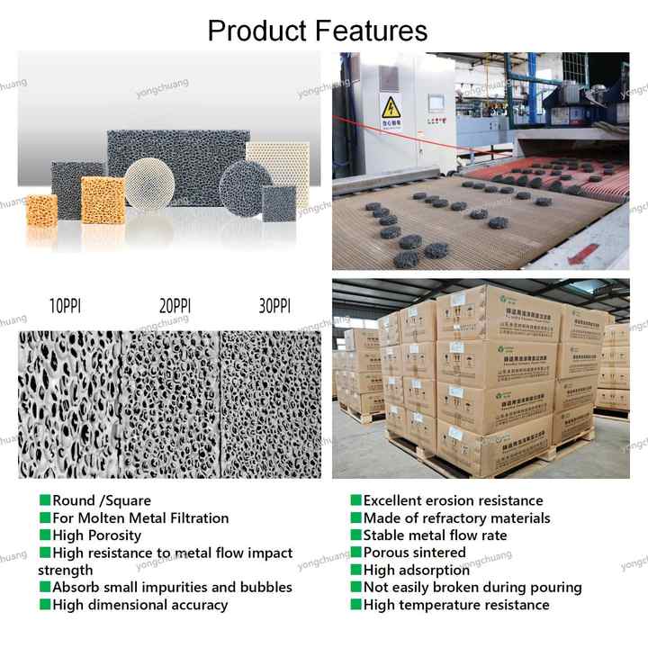 Deep Filtration Effects SiC Silicon Carbide Ceramic Foam Filter for ...