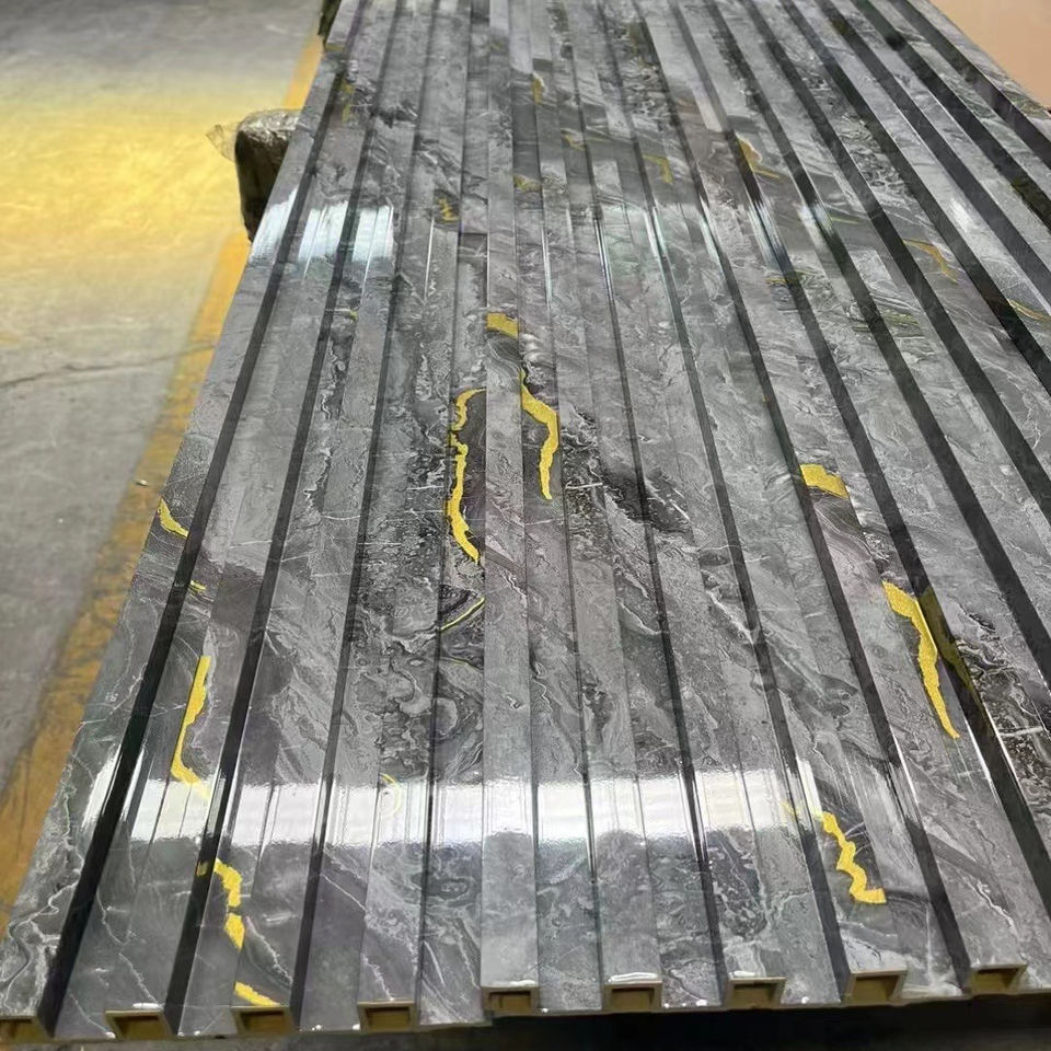 Hot Sale PVC Marble WPC Wall Panels for Decor Fluted Wall Panel Wood ...