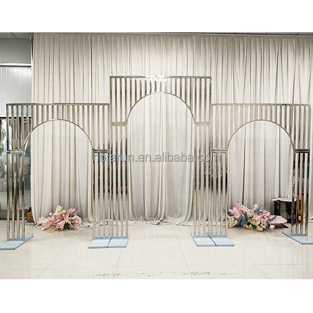 Furun Factory Design Metal Backdrop Stand Flower Stand Classic Silver ...