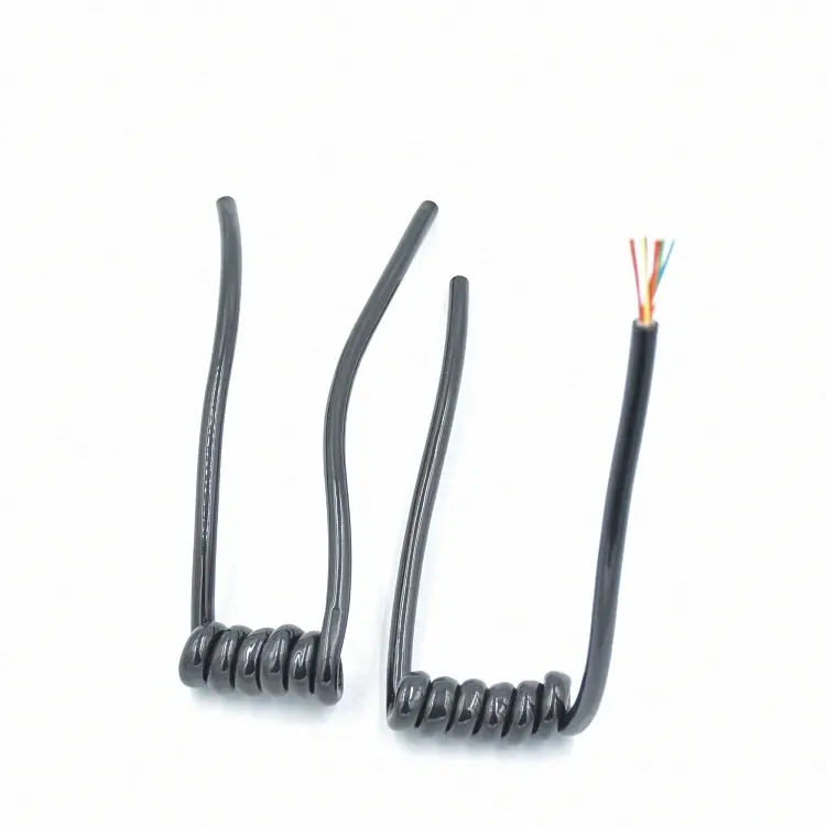 10 Core Spring Cable Matt or Glossy Solid Conductor PUR Coated Non ...