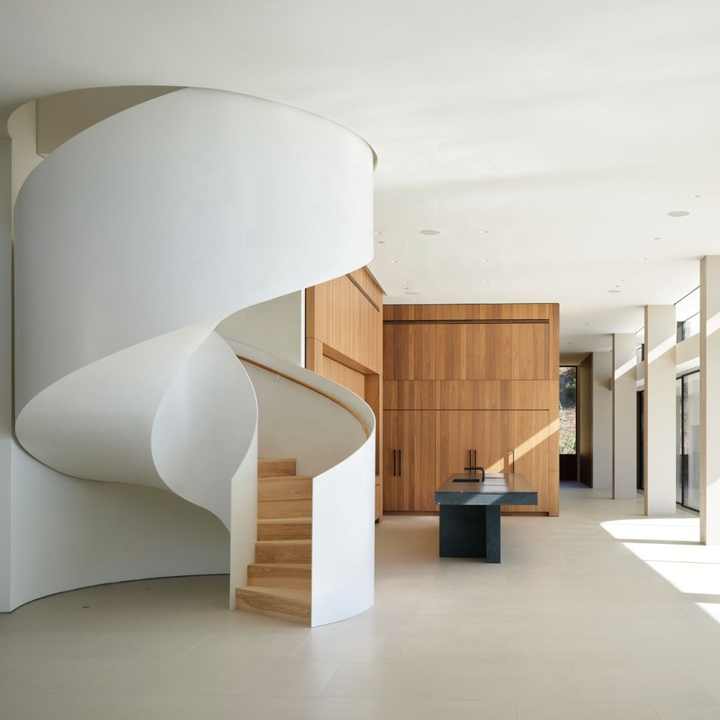 Custom Curved Steel & Wood Staircase Design - Easy Install, Indoor - OEM