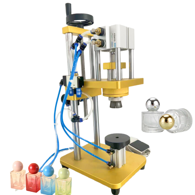 Semi Automatic Capping Machines Packaging Spray Perfume Bottle Sealing ...