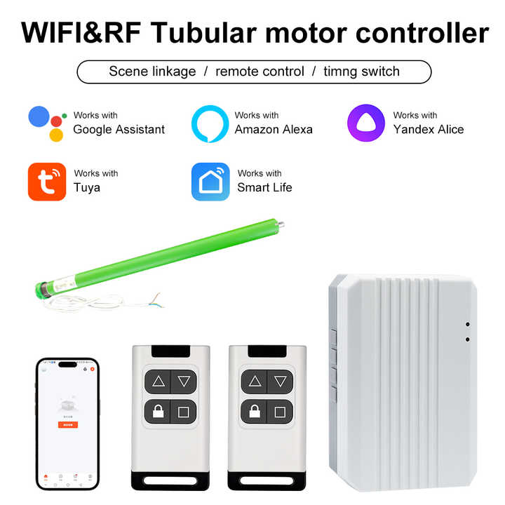 Garage Automatic Roll Up Roller Door Opener Motor with 2 Remotes Motor ...