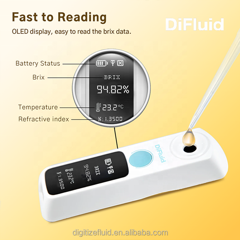 DiFluid Best Refractometer for Honey Digital Handheld Auto ...