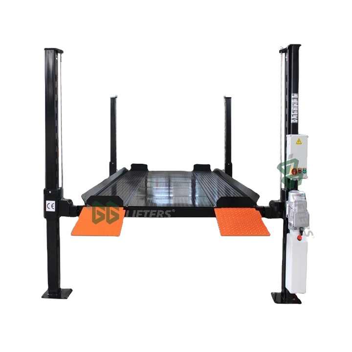 Steel Wire Rope Four-Post Parking Lift Square Tube Design with 2000mm ...