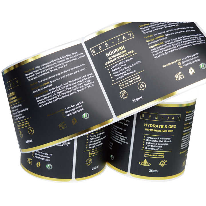 Customized Beautifully Printed Gold Foil Hot Stamping Label Stickers ...