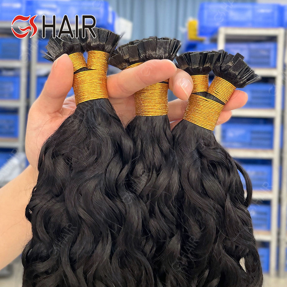 GS 2026 Keratin Russian Ktip Extension Hair 100% Remy Natural Dyed ...