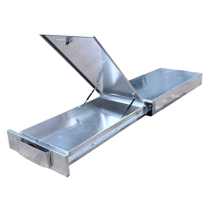 1.4m Aluminium Ute Tool Box Under Tray Toolbox Trundle Roller Tray ...