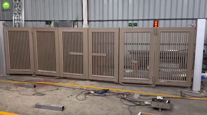 6 Panel Tri-Fold Trackless Autogate For Aluminum Gate Latest Main Gate ...
