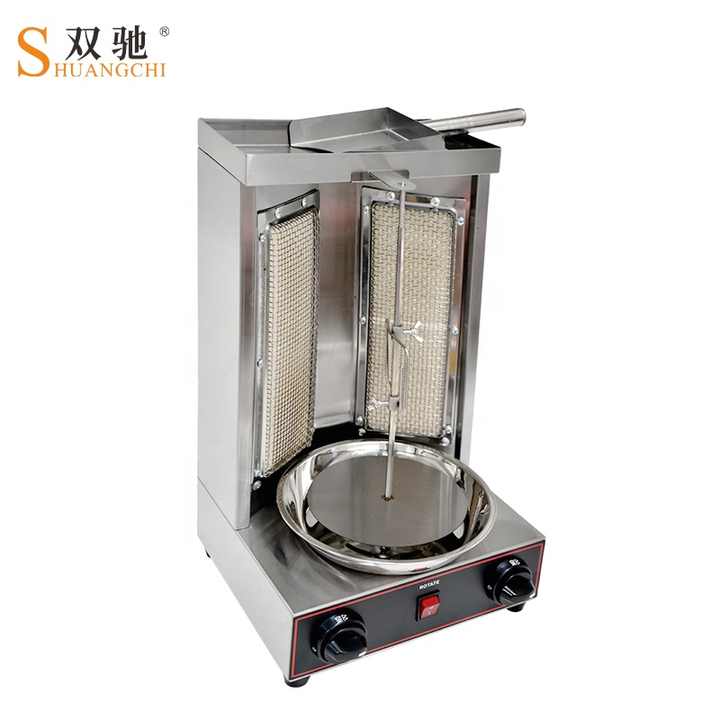 2 burner table top shawarma machine commercial doner kebab maker rotary ...