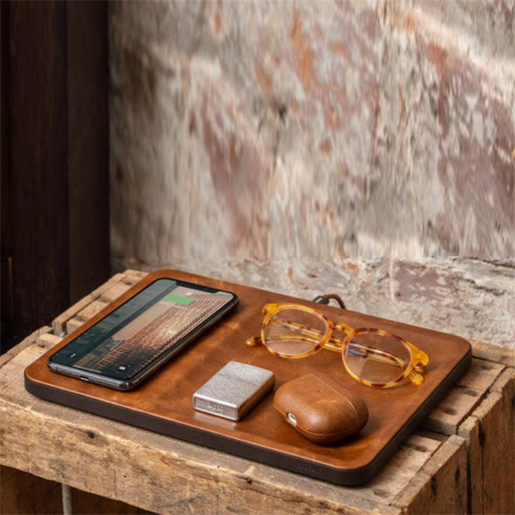 Leather Wireless Charger Valet Tray - 15W Qi Accessories