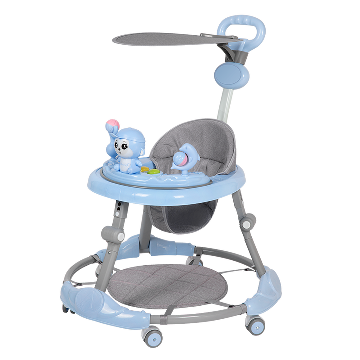 Luxury Round Baby Walker Rotating Wheels With Handle bar 2 in 1 Baby ...