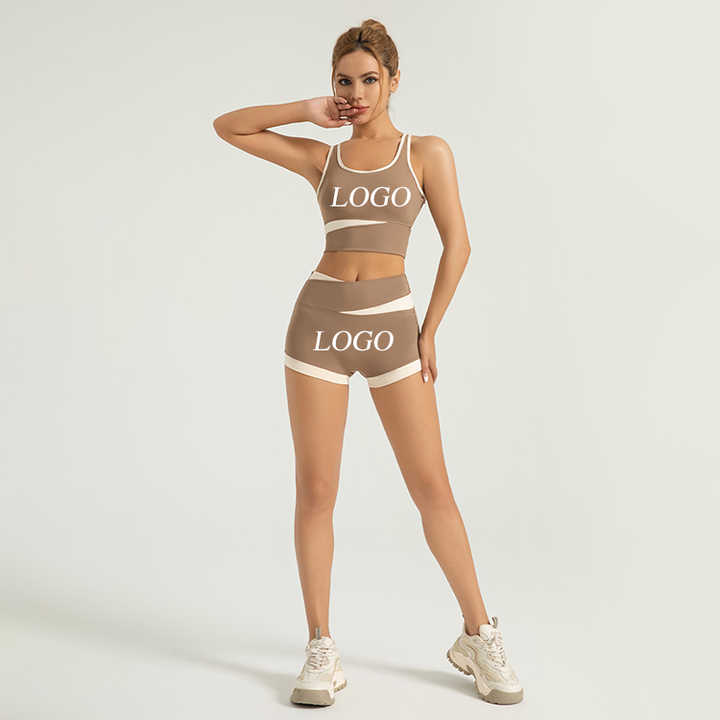 Hollow Custom Yoga Sets Gym Clothing Woman's Seamless Workout Sets Fitness Clothing Patchwork ...