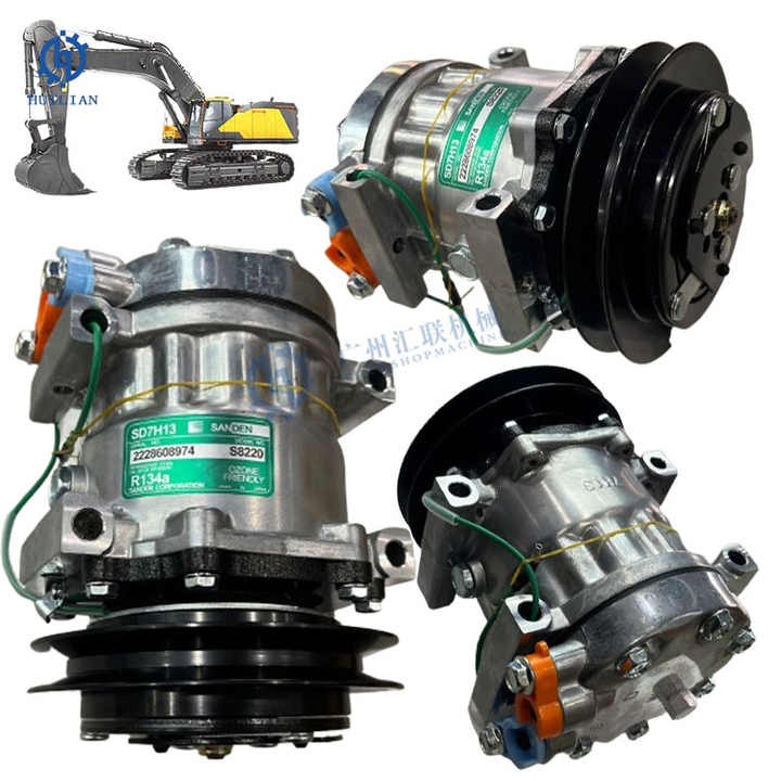 Sanden Air Conditioner 7H13 for Excavators - Reliable Cooling