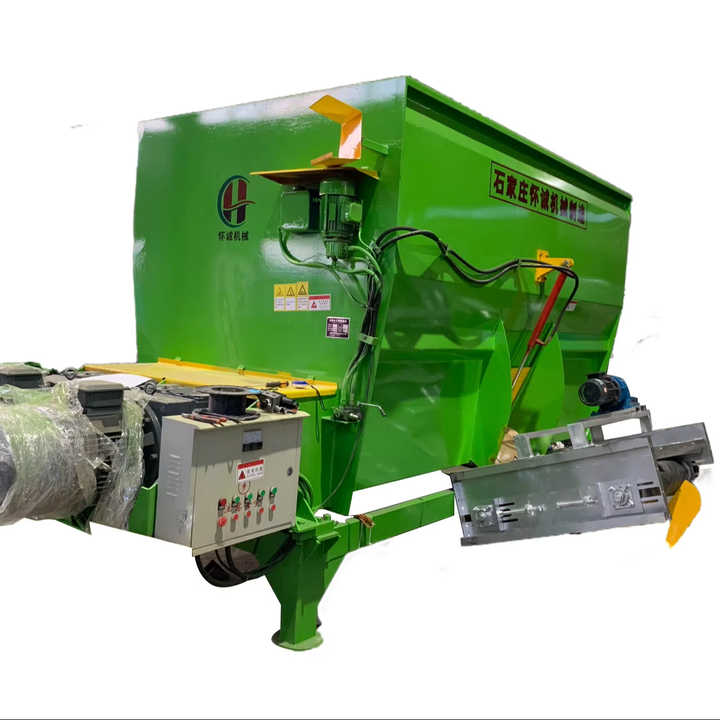 High Quality Straw Grass TMR Horizontal Livestock Feed Mixer Animal ...