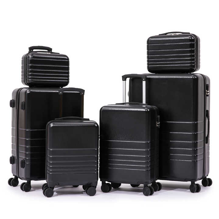 Factory Custom Logo Printing Luggage Sets 6 Piece Abs Hard Shell ...