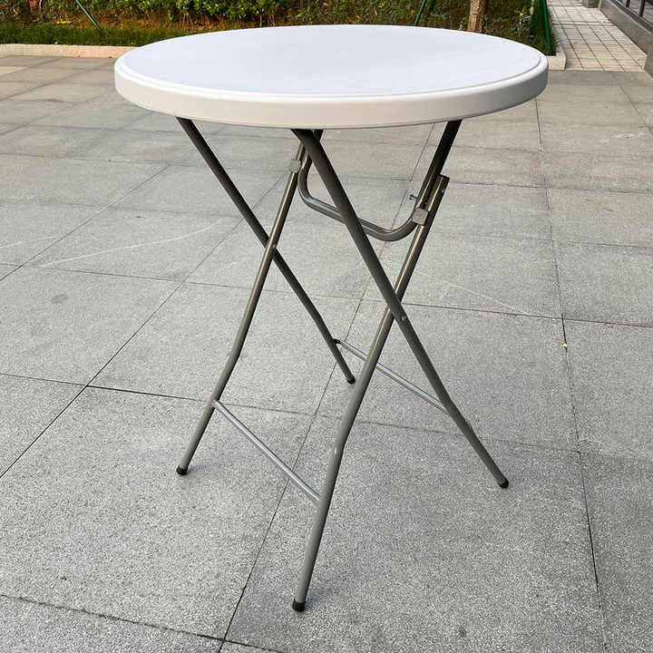 Wholesale 32" White Plastic Fold up Cocktail Round Table