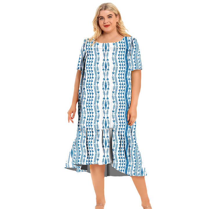 Plus Size Aloha Wear Samoan Fashion Island Dress Puletasi Custom Samoan ...