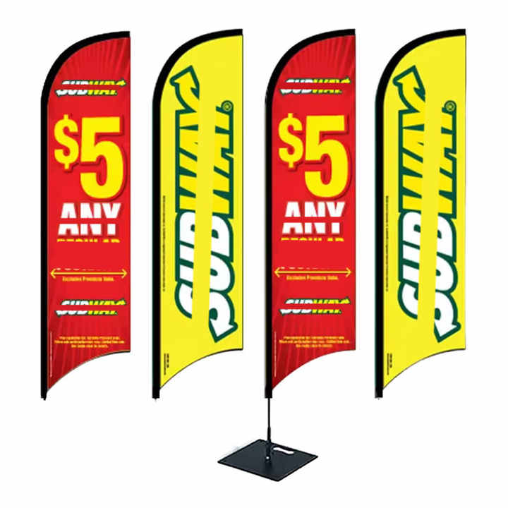 Custom Printed Double Sided Beach Flags Banner Factory Direct Outdoor ...