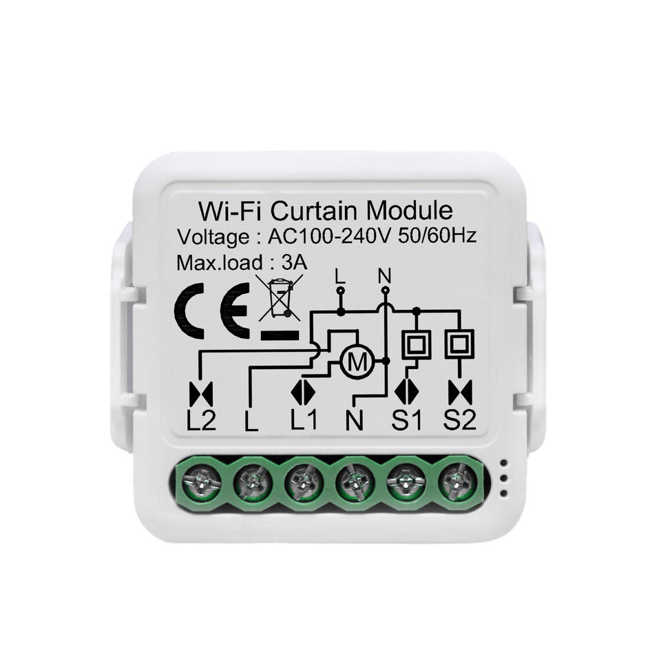 Tuya Smart Wi-Fi Curtain Module with RF433 for Roller Shutter Blinds